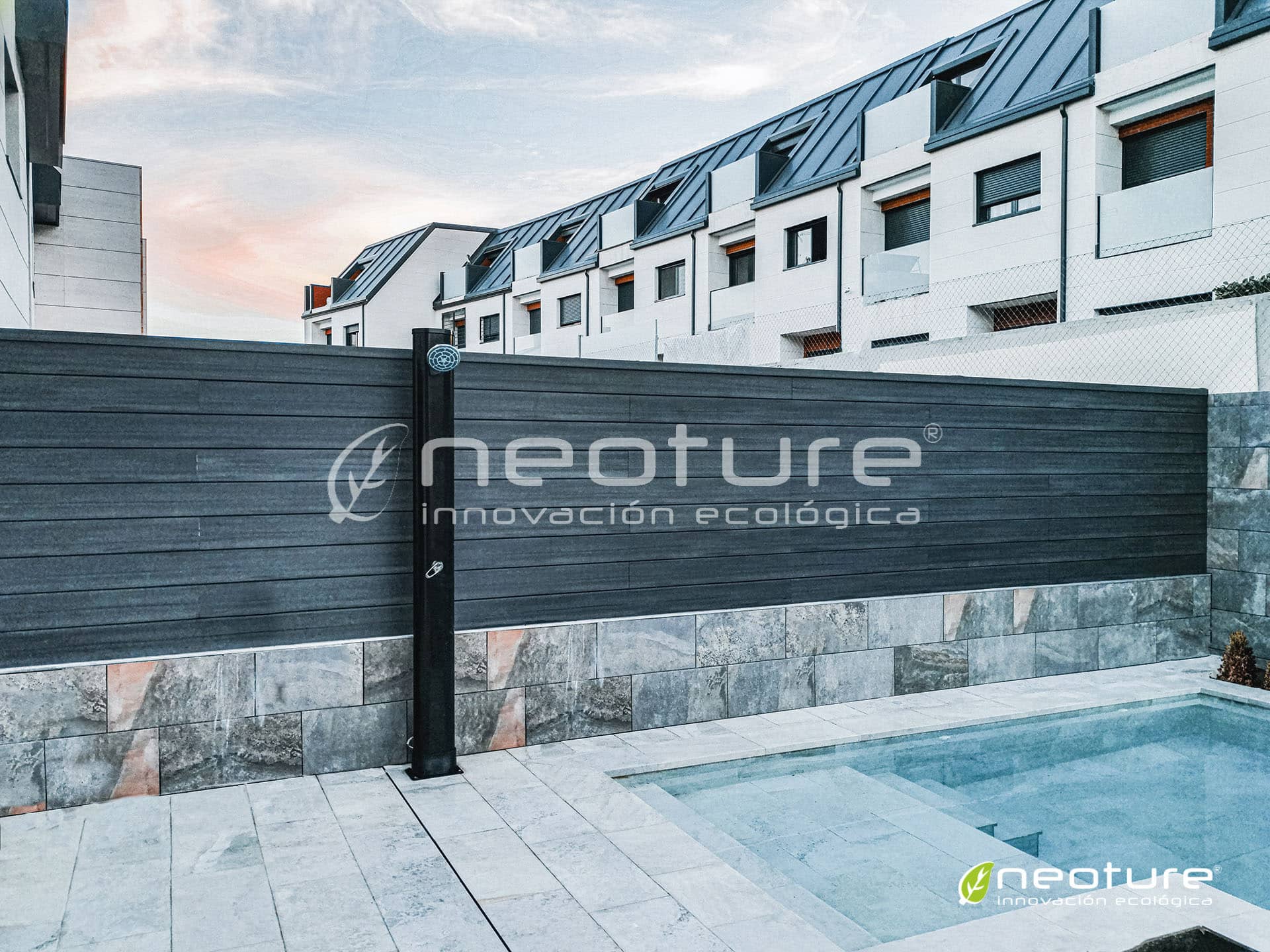 Tipos de Vallas para jardín en madera tecnológica - Neoture, Madera ...